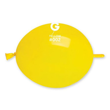 6” Standard Yellow Gemar G-Link Latex Balloons (100)