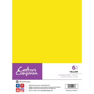 A4 Yellow Funky Foam Sheets (6)