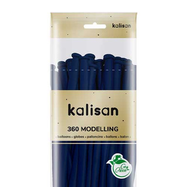 360 Standard Dark Blue Kalisan Nozzle Up Entertainer Balloons (50)