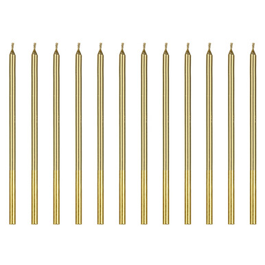 Plain Gold Tip Candles (12)