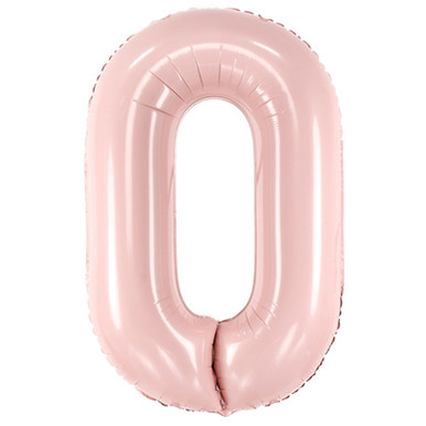 28 inch Light Pink Number 0 Foil Balloon (1)