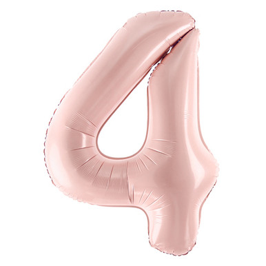 28 inch Light Pink Number 4 Foil Balloon (1)