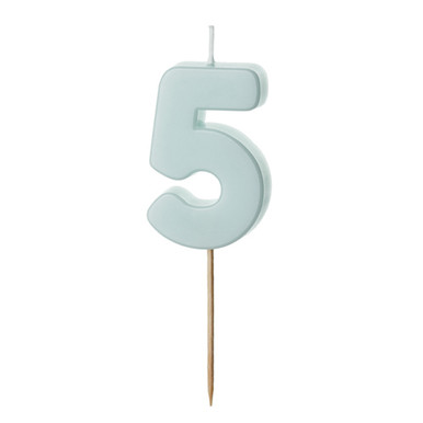5.5cm Light Blue Number 5 Candle (1)