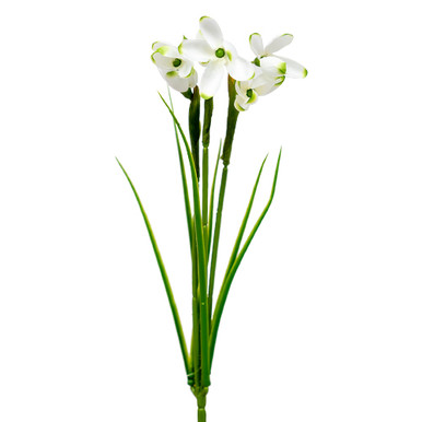 30cm White Snowdrop Spray (1)