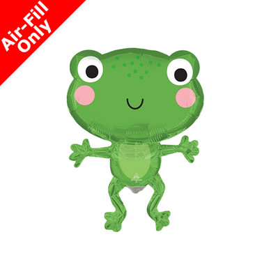 14 inch Happy Frog Foil Balloon (1) - UNPACKAGED