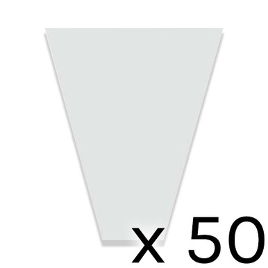 Plain Clear Bouquet Sleeves - 40cm x 20cm (50)
