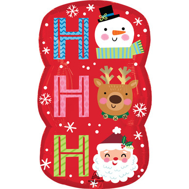 29 inch Ho Ho Ho Christmas Characters Supershape Foil Balloon (1)