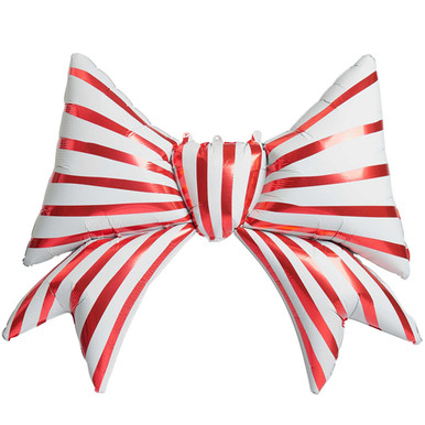 39 inch Red & White Bow Foil Balloon (1)