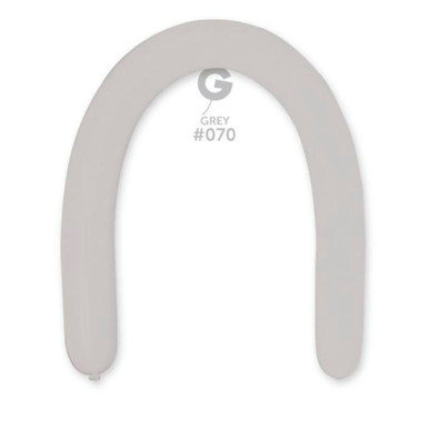 3" Standard Grey Gemar Entertainer Balloons (50)