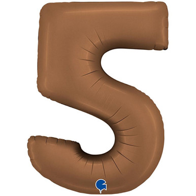 40 inch Chocolate Number 5 Satin Foil Balloon (1)