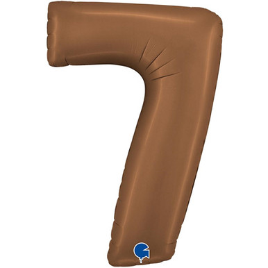 40 inch Chocolate Number 7 Satin Foil Balloon (1)