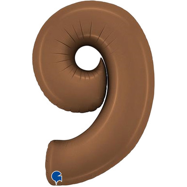 40 inch Chocolate Number 9 Satin Foil Balloon (1)