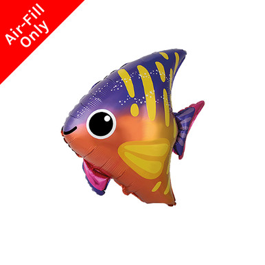 9 inch Happy Fish Foil Balloon (1) - UNPACKAGED
