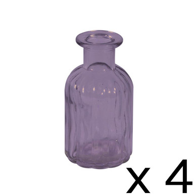 Lilac Glass Flora Bottle - 10cm (4)