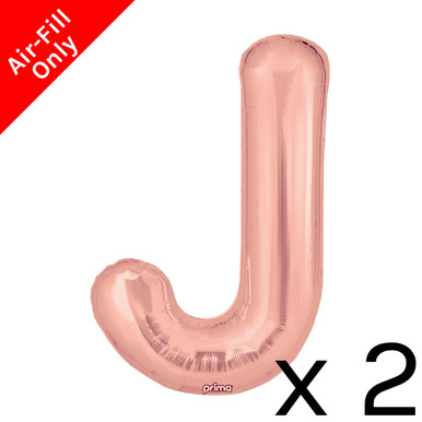 16 inch Prima Rose Gold Letter J Foil Balloons (2)