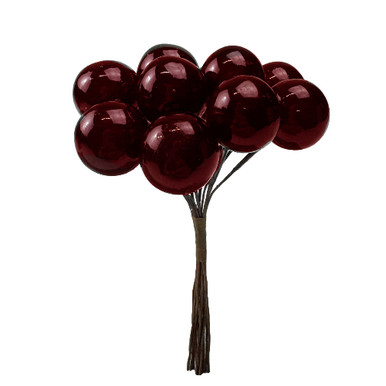 Dark Red Wired Sparkle Berries Pick (1)