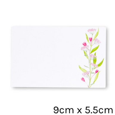 Pink Trailing Flower Message Cards - 9cm x 5.5cm (25)