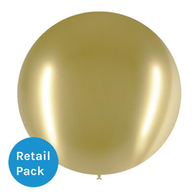 18" Chromium Gold Decotex Latex Balloons (10)