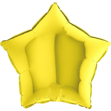 18" Yellow Star Foil Balloon (1) - UNPACKAGED