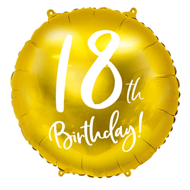 18 inch 18th Birthday Gold Foil Balloon (1)