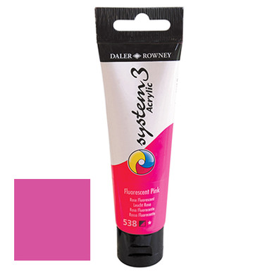 System 3 Fluorescent Pink Acrylic Paint - 59ml (1)