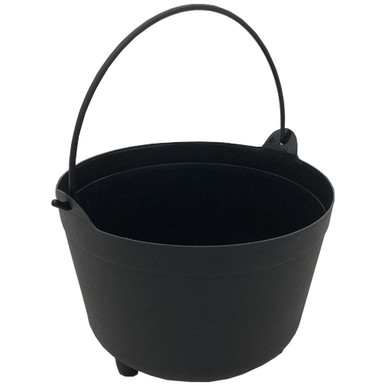 22cm Large Black Cauldron Bucket (1)