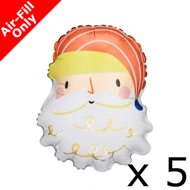 12 inch Santa Head Foil Balloons (5)