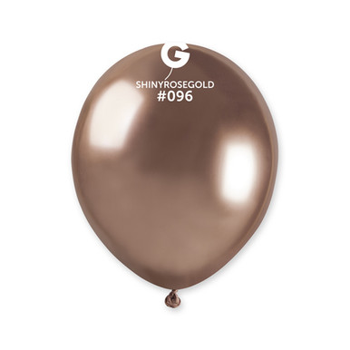 5" Shiny Rose Gold Gemar Latex Balloons (50)