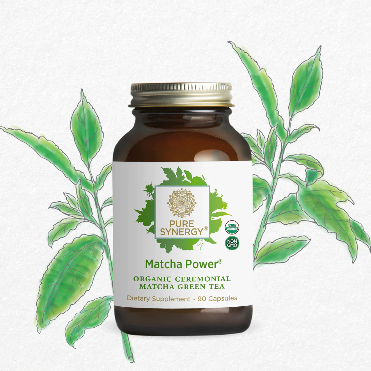 Organic Japanese Matcha Green Tea Supplement Capsules - 90