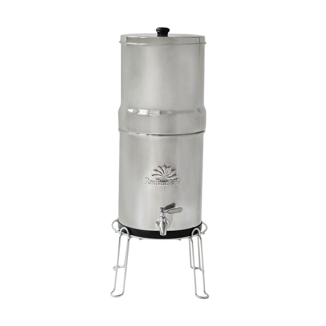 Stainless Steel Gravity Countertop Water Filter by Radiant Life