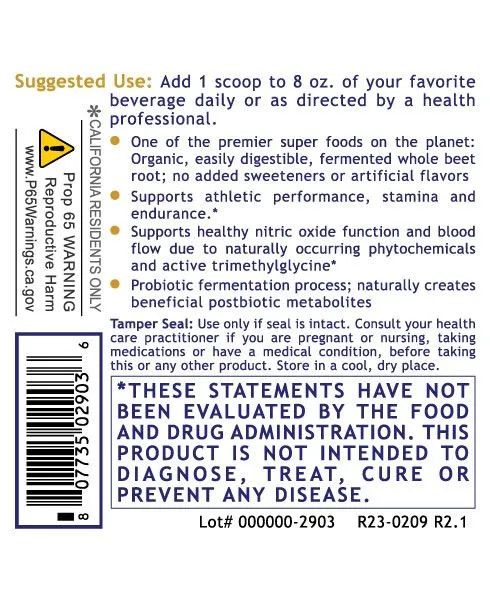 Organic Fermented Beet Powder Supplement | Radiant Life