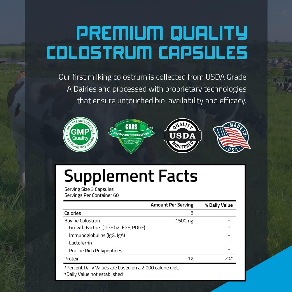 Grass-Fed Bovine Whole Colostrum Powder & Supplement