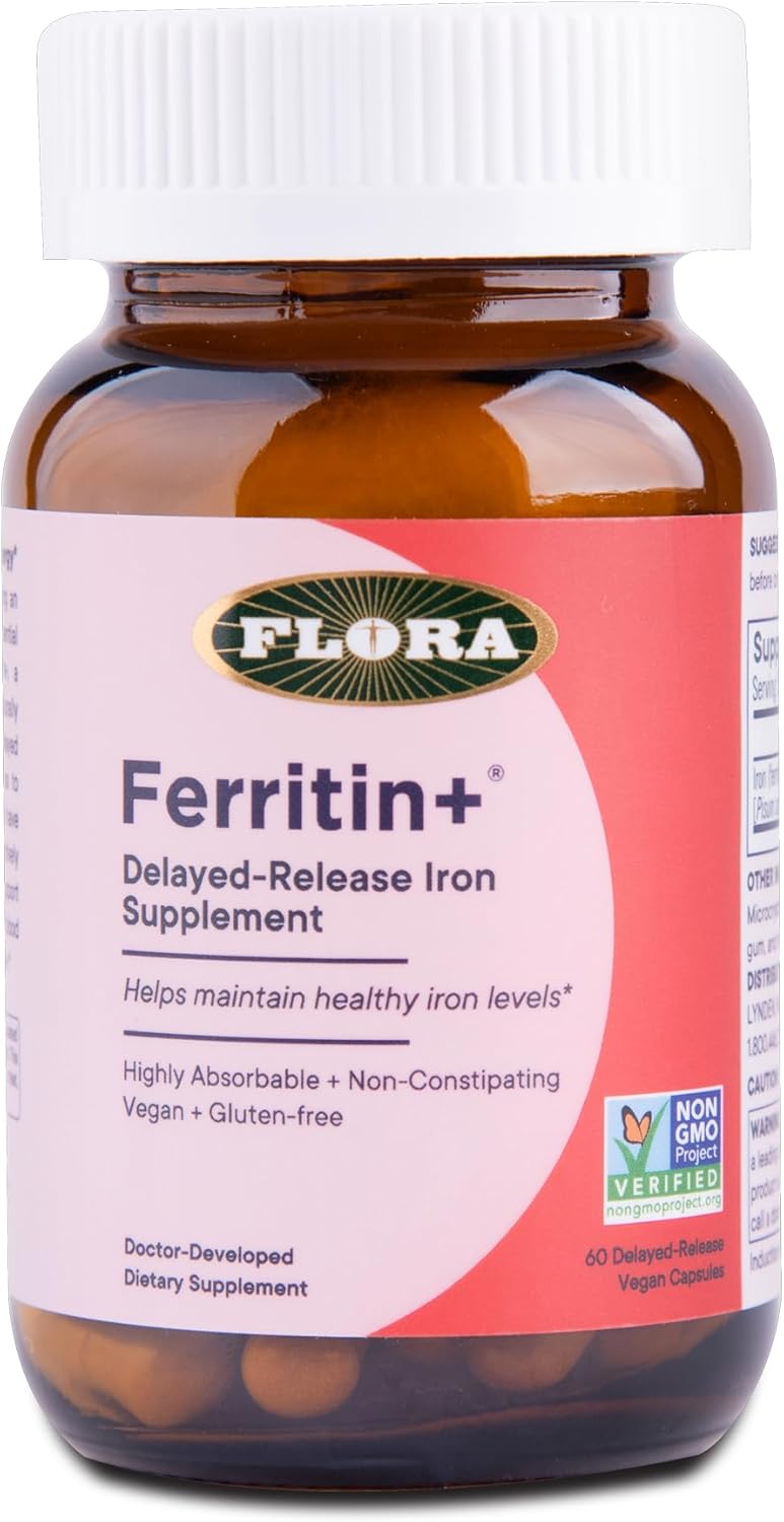 Flora Ferritin+ Plant-Based Iron Supplement (30 or 60 Capsules)