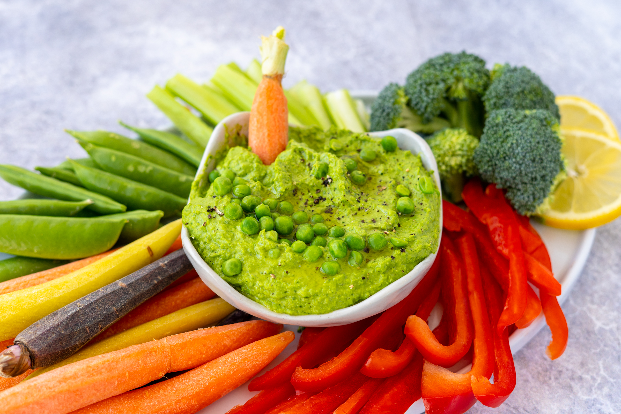 Lemony Spring Pea Hummus - Radiant Life