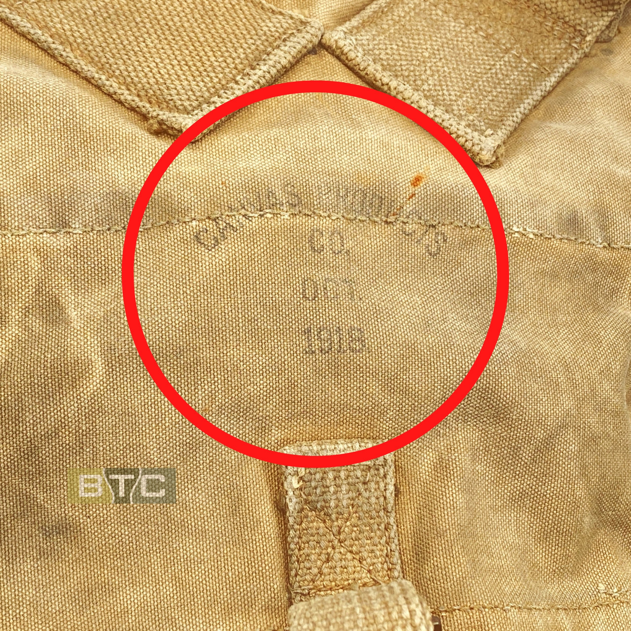 Haversack/Backpack, US Army WW1 M1910 Khaki - 1918 -Original