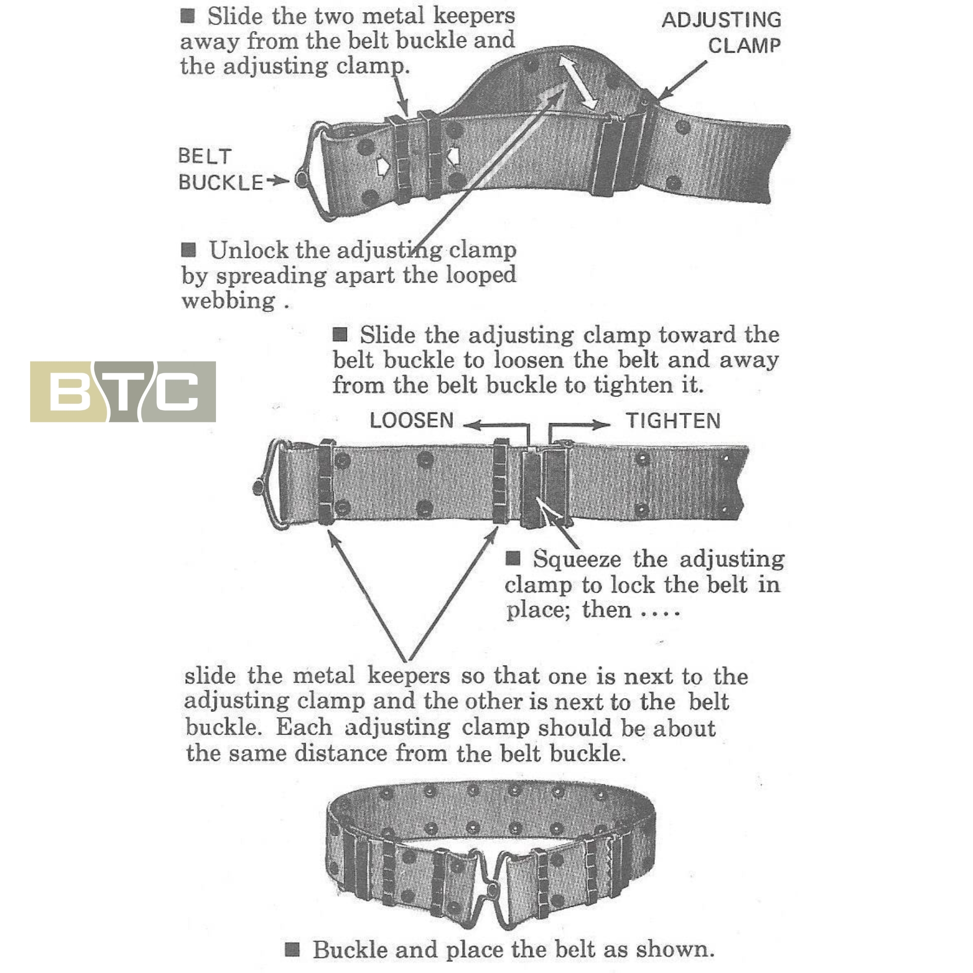 US Army ALICE LC-1 Equipment Pistol Belt - Genuine US