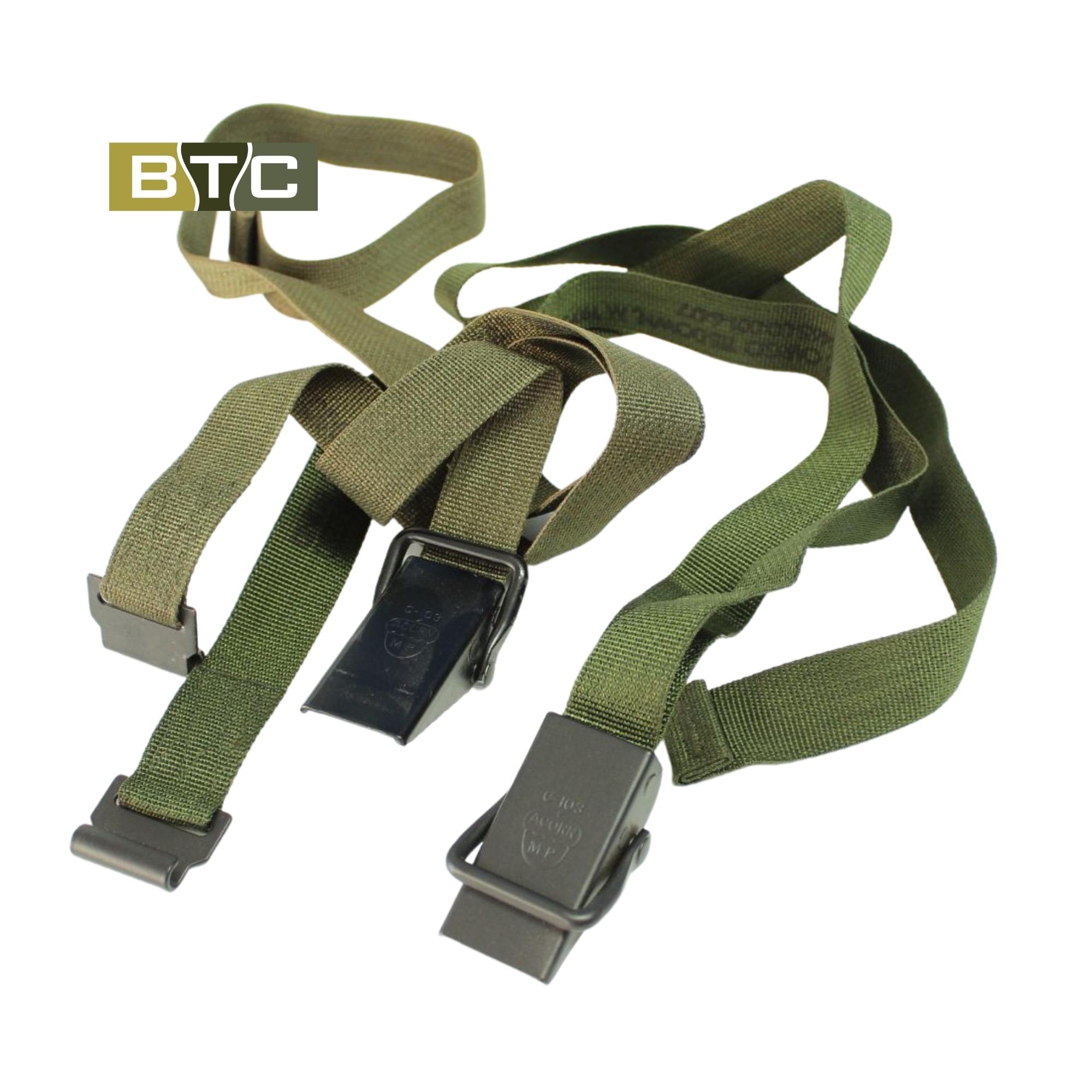 2 x US Army ALICE Straps, Cargo Tie-Down- Genuine US Issue - Unissued