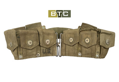 Cartridge Belt, US Army WW2/Korean War M1923 Olive Drab For Garand ...