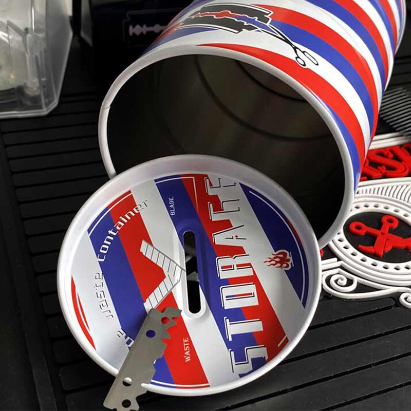 Sharps Container - Barber Pole Design - DBC Hair & Beauty Supplies