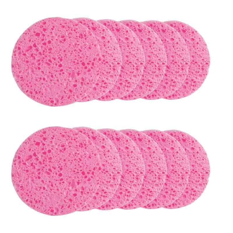 Cellulose Facial Cleansing Pad Pink 12 Piece Pack - DBC Hair & Beauty ...