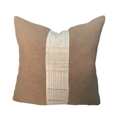 Coco Pillow 20 x 20 - Vintage African and Pure Stone Linen Decorative ...