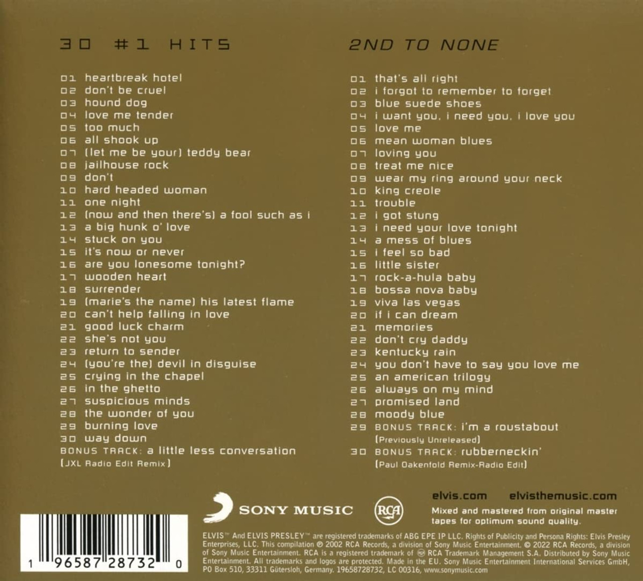 Elvis 30 Number 1 Hits Expanded Edition 2 CD Set Elvis Presley elvis-30-number-1-hits-expanded-edition-2-cd-set-elvis-presley