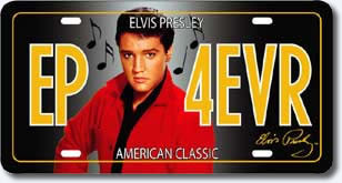 Elvis Presley License Plate | EP 4EVR - ElvisPresleyShop.com