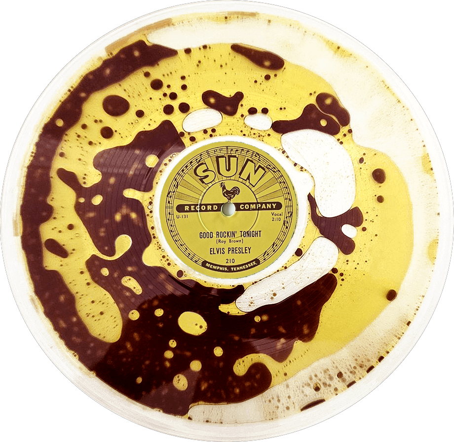 Elvis Presley liquid filled Vinyl Records.