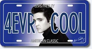 Elvis Presley License Plate | 4EVR COOL - ElvisPresleyShop.com