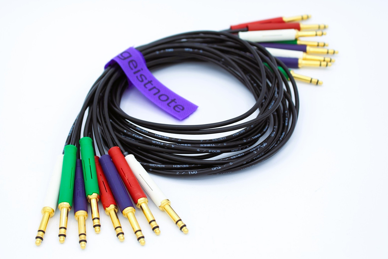 Grimm Audio's TPR8 Bantam TT Patch Cable Set (8 Cables)