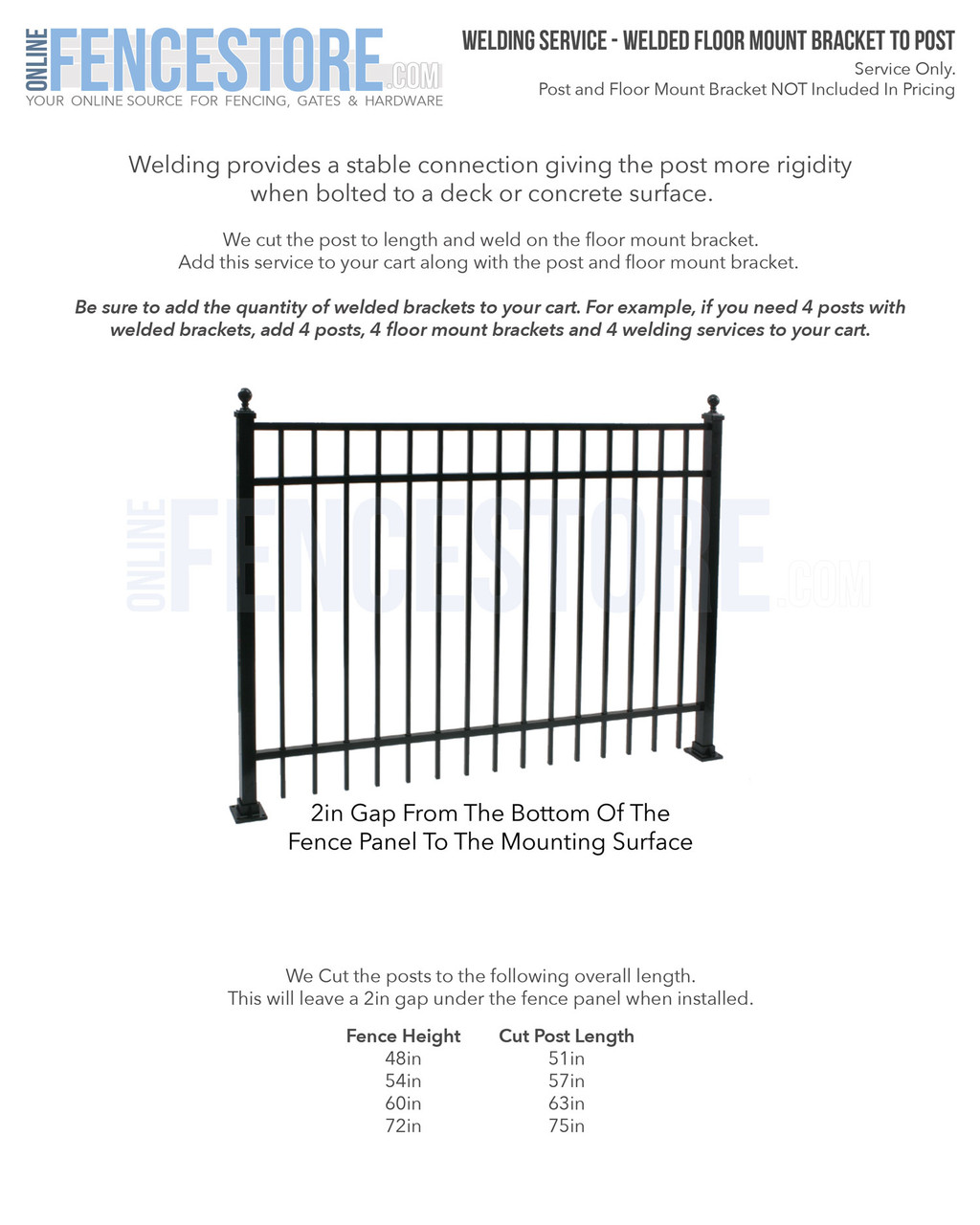 Welded Floor Mount Bracket To Post
