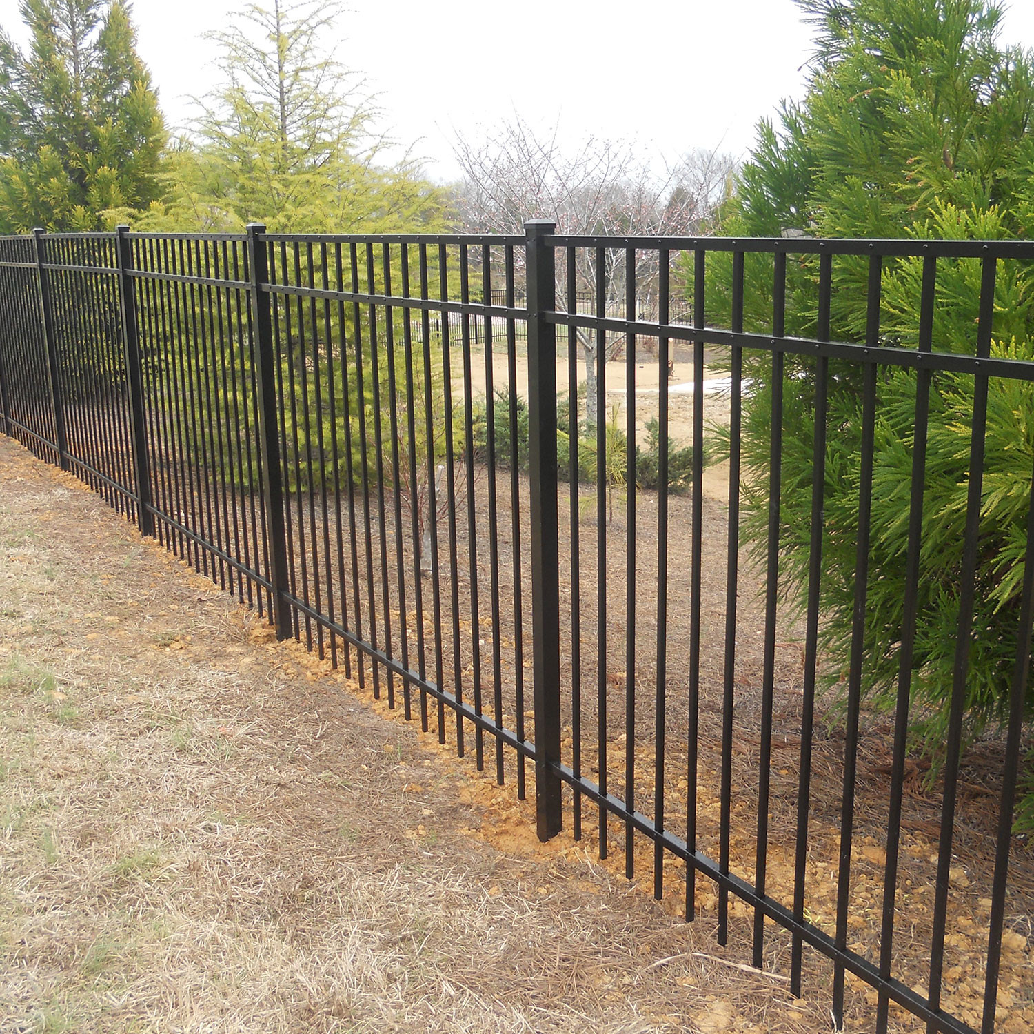 Three Rail Smooth Top Aluminum Fence Panel