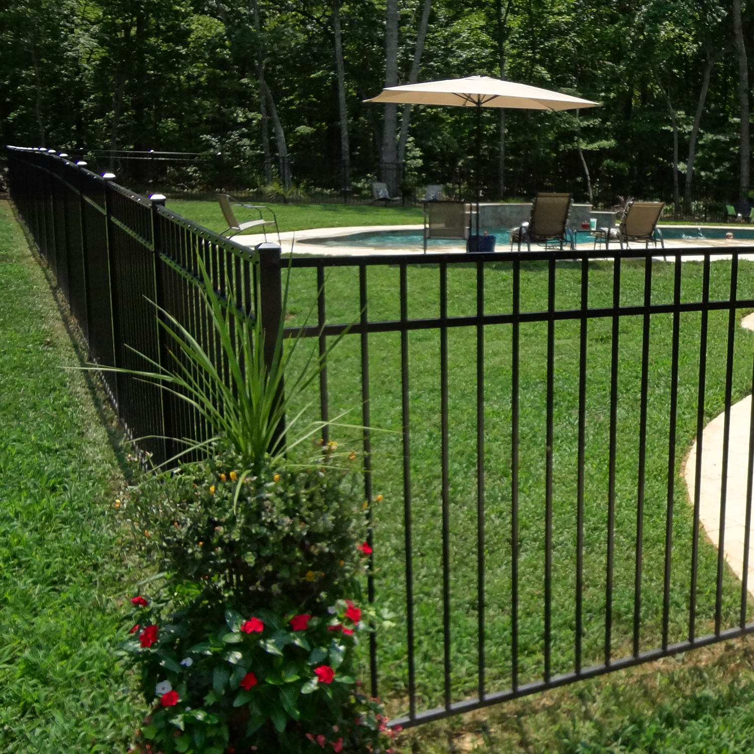 Three Rail Smooth Top Aluminum Fence Posts