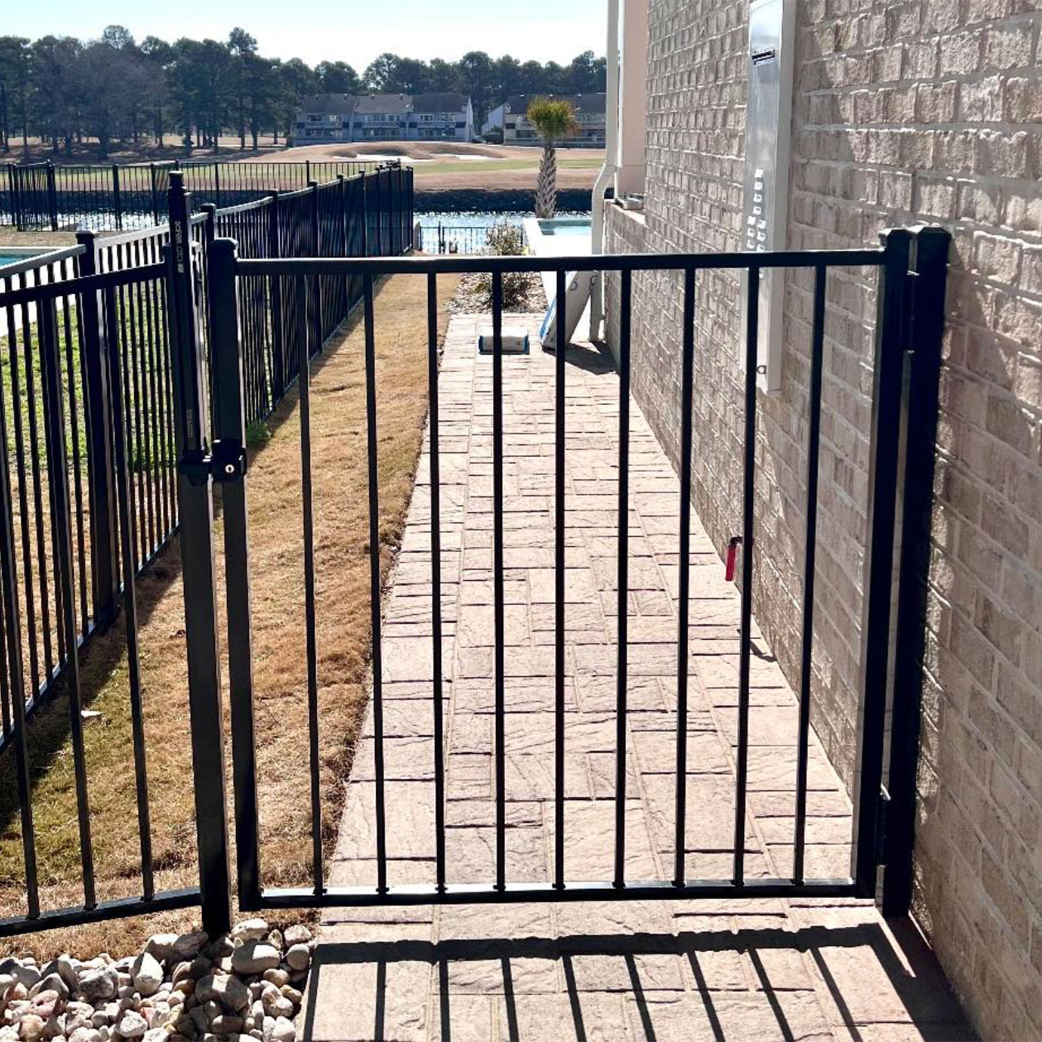 Two Rail Smooth Top Aluminum Gates